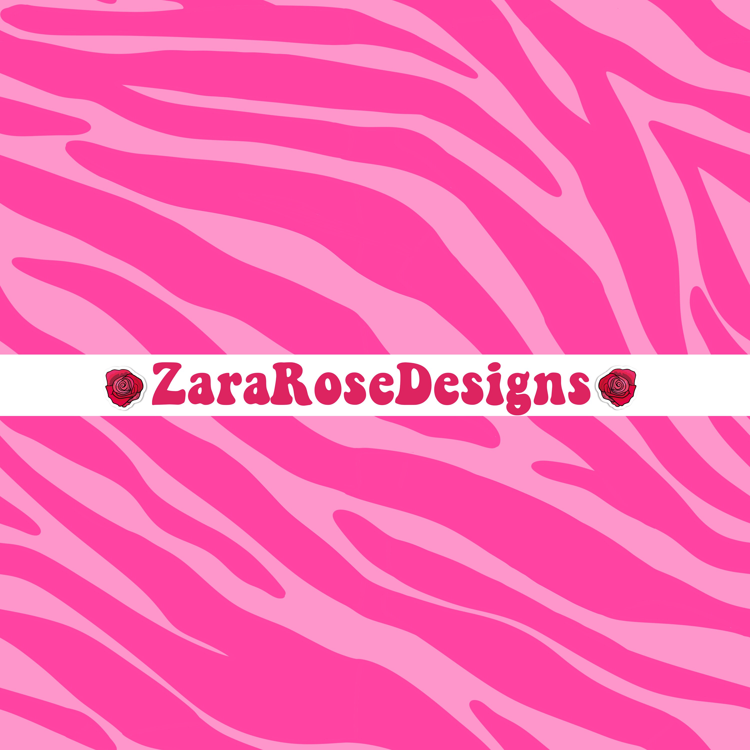 Blue And Pink Zebra Print