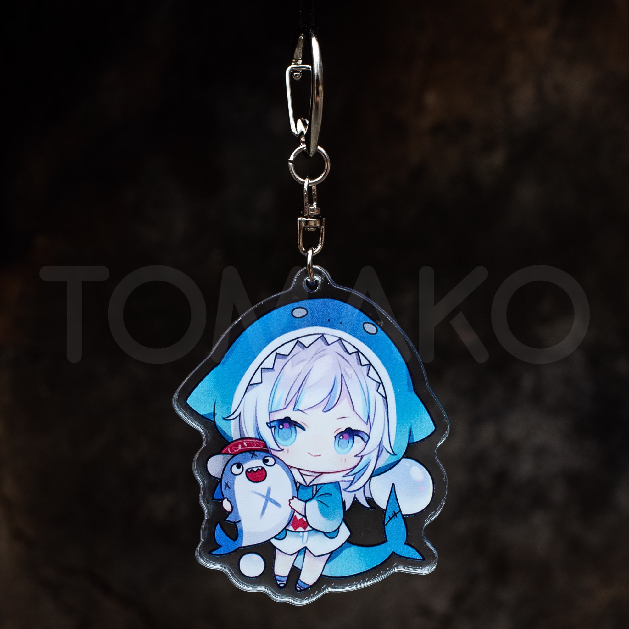 Gawr Gura Hololive EN Vtuber Double Sided Keychain | Etsy UK