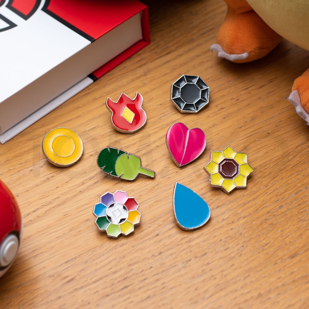 Pokemon Gym Badges Kanto Region gen 1 - Etsy