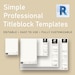 Modèles de cartouches de plan de conception simple REVIT - 8,5 x 11, 11 ...