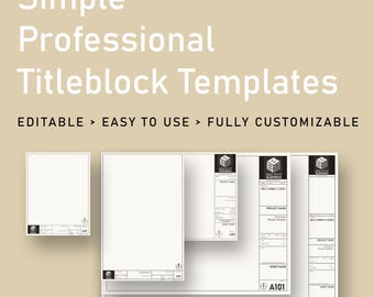 Traditional Interior Design Title Block Templates - A2 / A3 / A4 + 8 ...