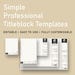 Simple Design Blueprint Title Block Templates CAD - 8.5x11, 11x17 ...