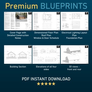 Modern Alpine Cabin, 40’ X 24’, 960 SF, 3 Bedroom Architectural ...