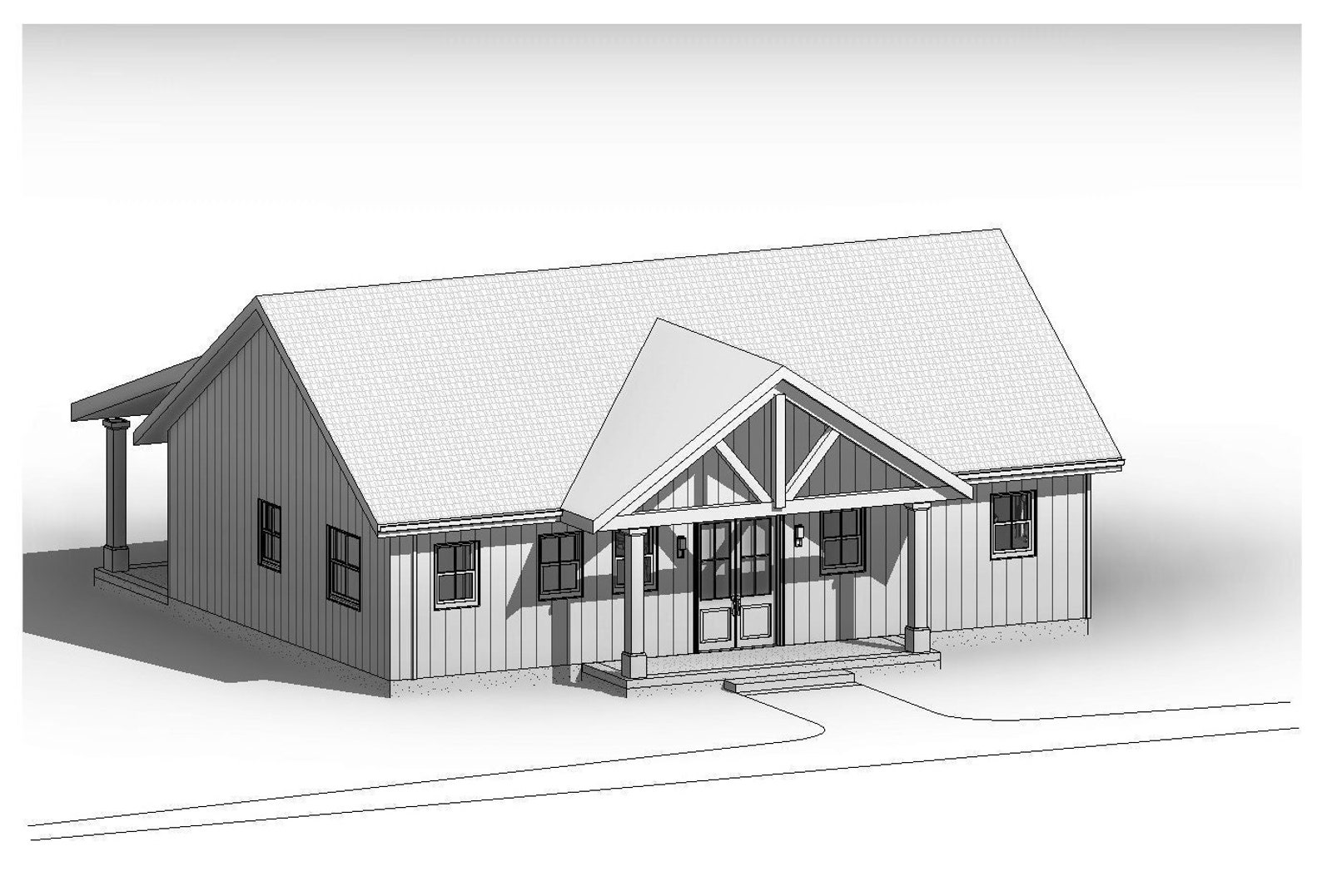 Cypress Gove 30' X 46' Farmhouse Cottage Design - Modern 3 Bed 2 Bath ...