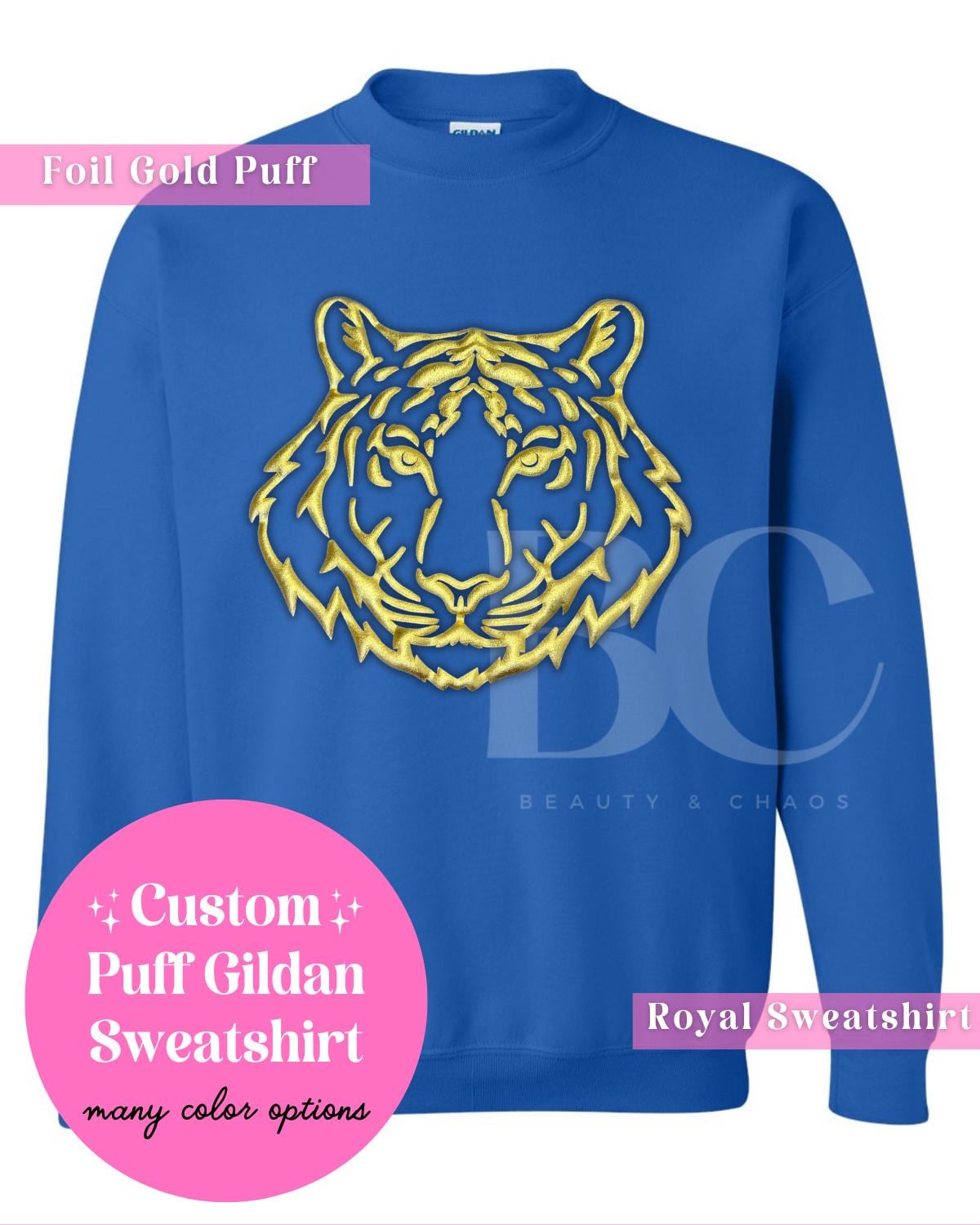 Puff Custom Mascot Outline Sweatshirt - Sports School Spirit Gift ...