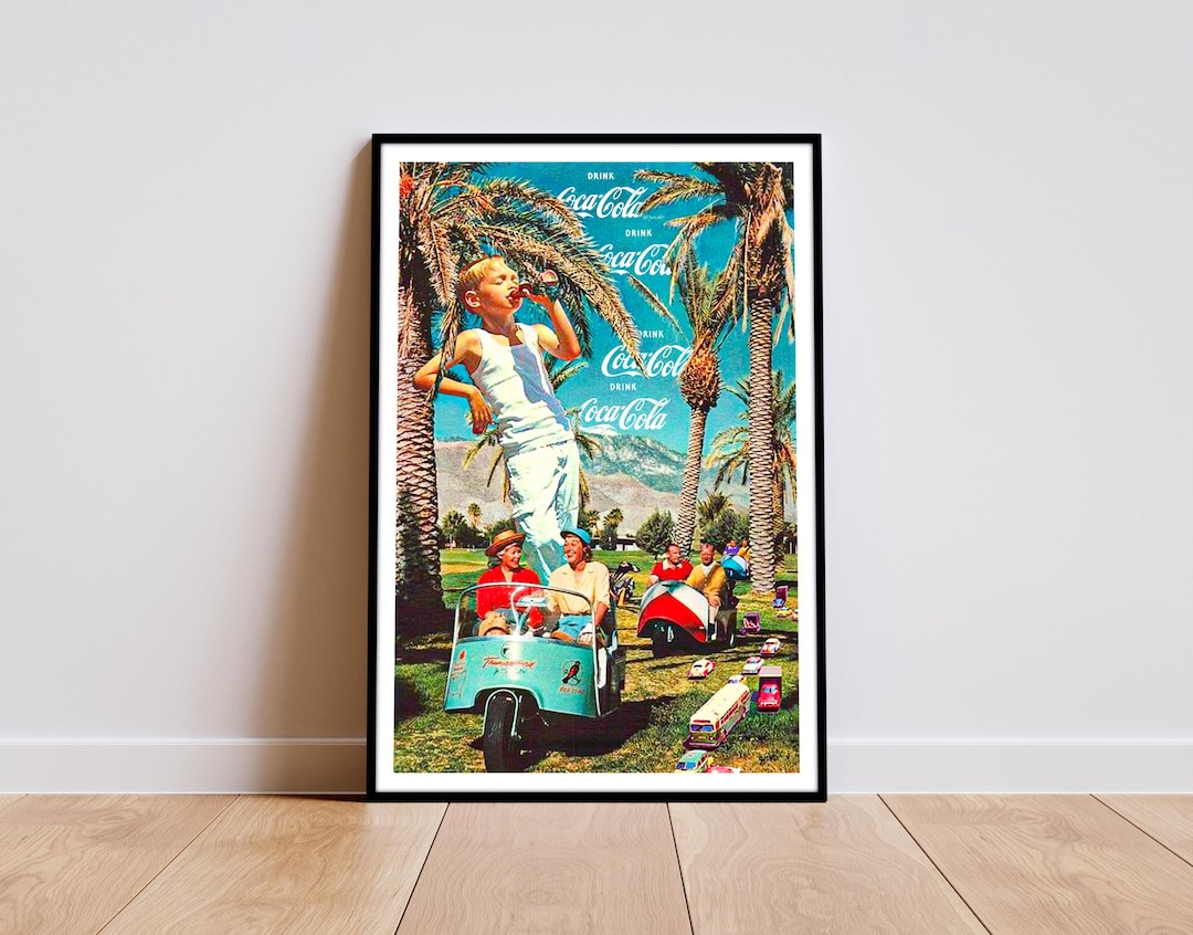 Coca Cola Collage - Original Art Poster, Surrealist Digital Collage - Etsy