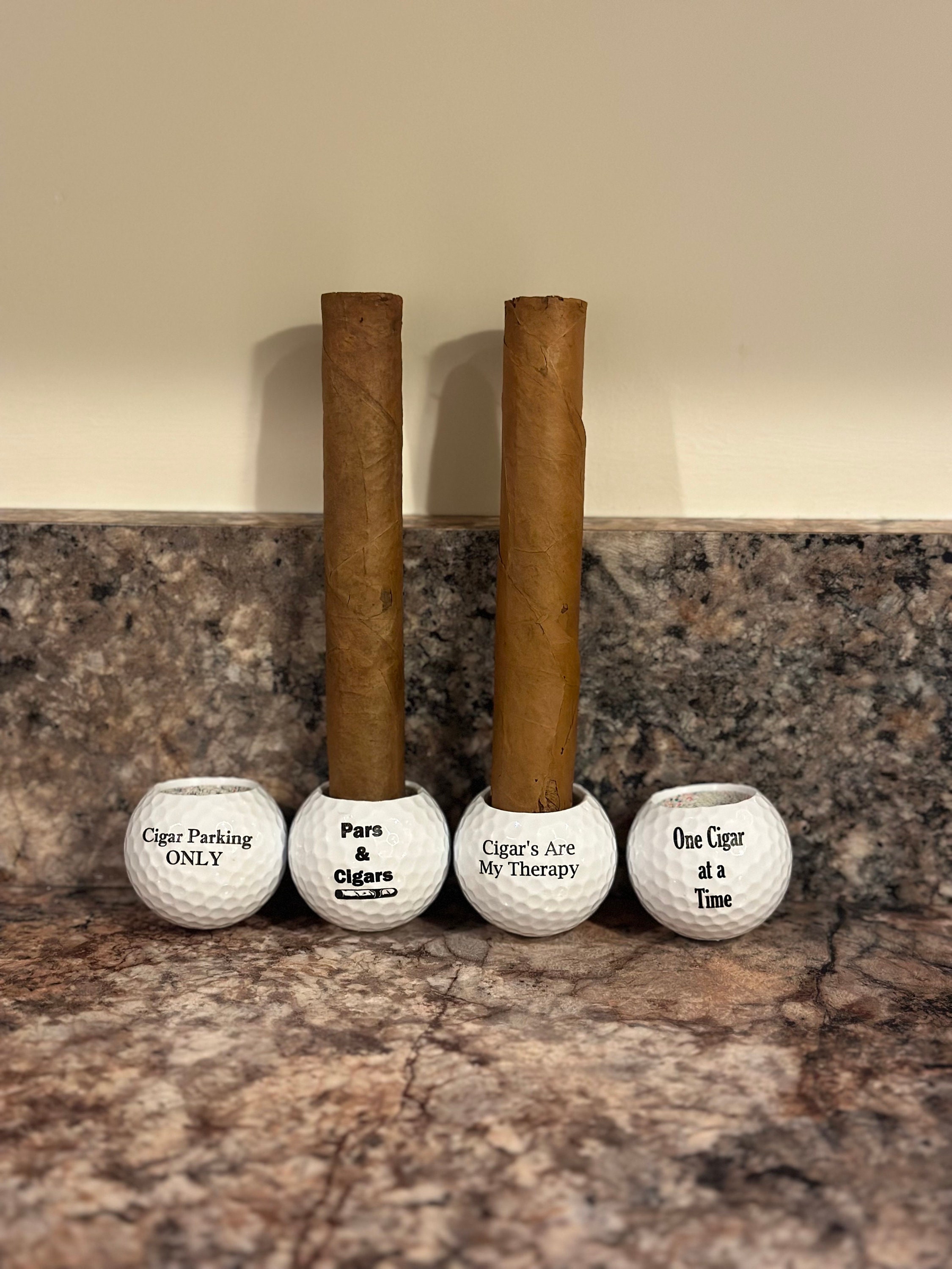 Handmade Golf Ball Cigar Holder, Golf Cart Accessory - Etsy