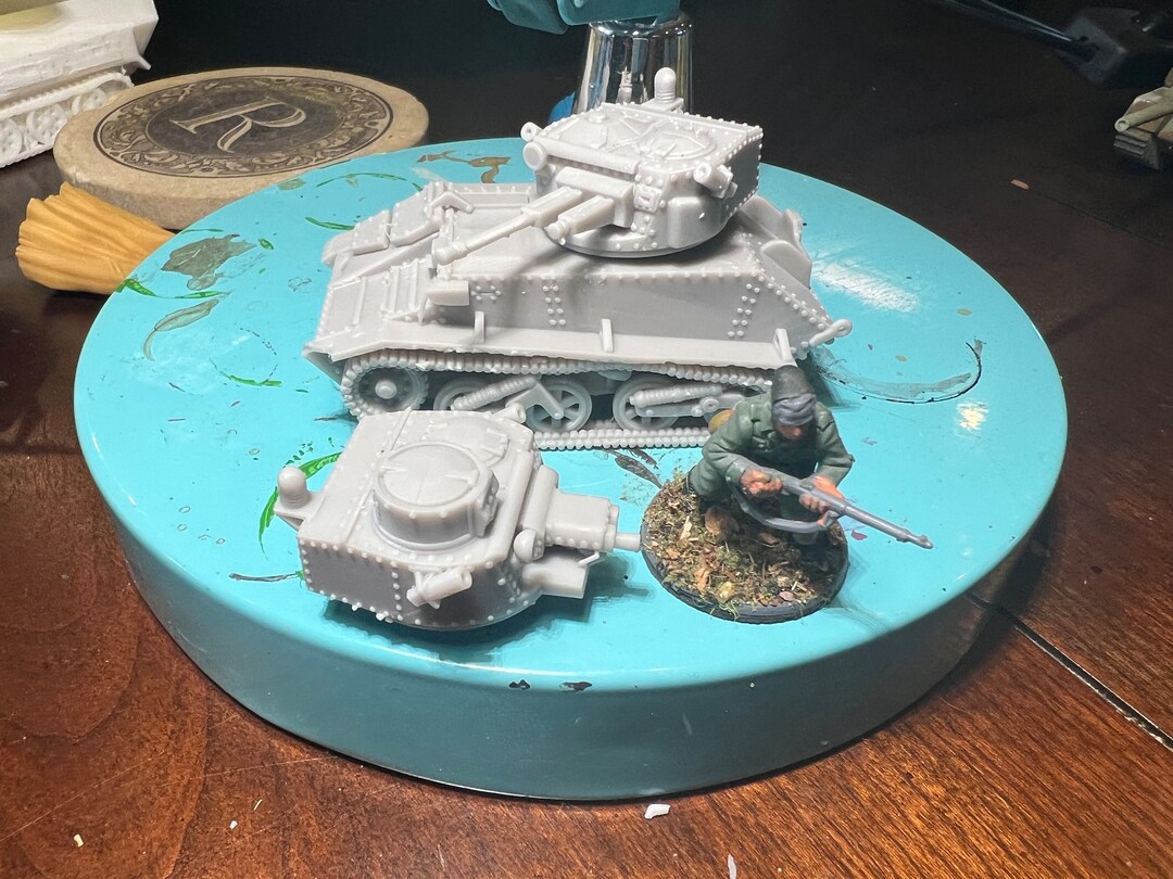 UK Vickers Tank With Two Turrets. - Etsy