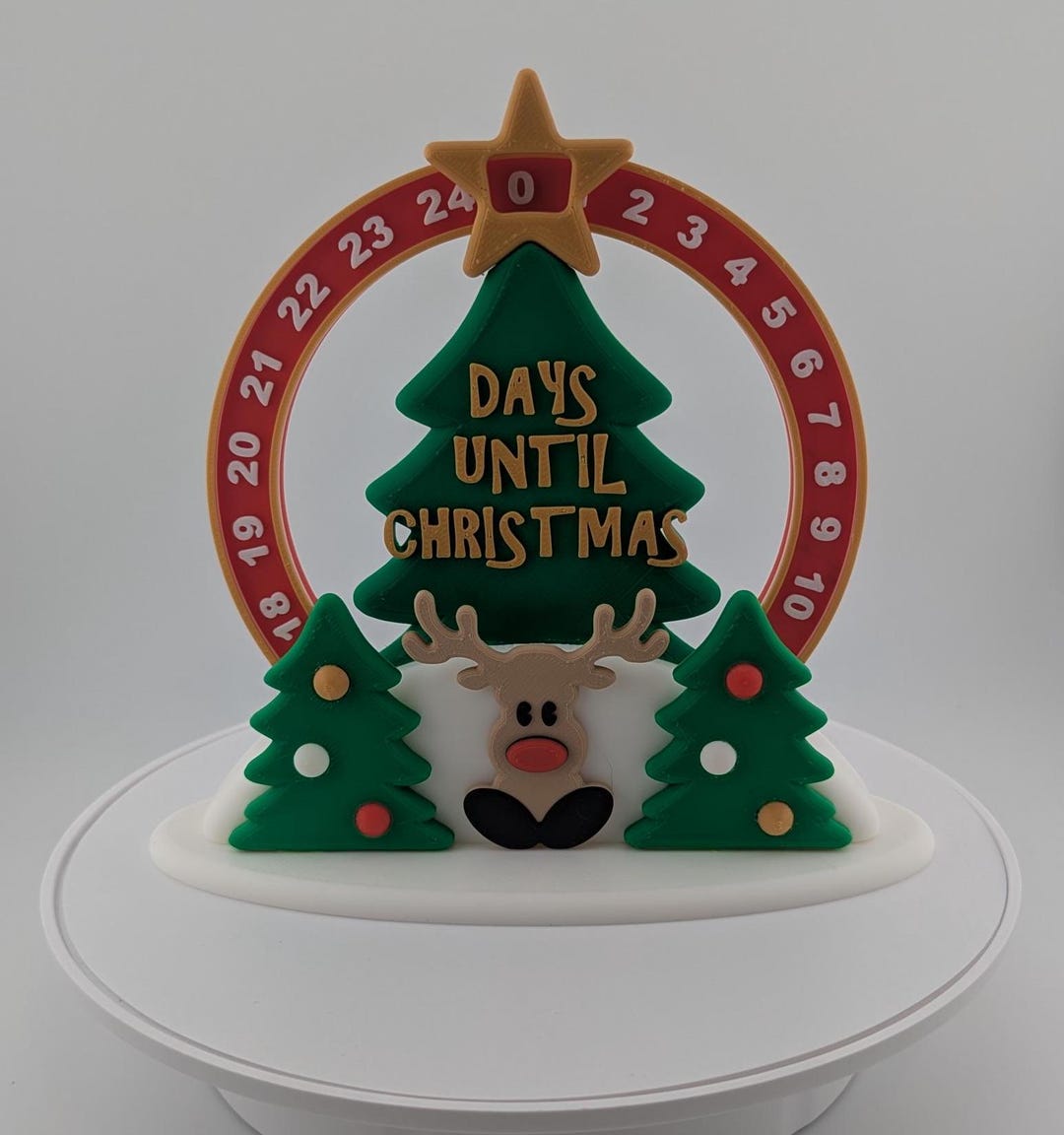 Rudolph Christmas Countdown - 3D Printed - Etsy
