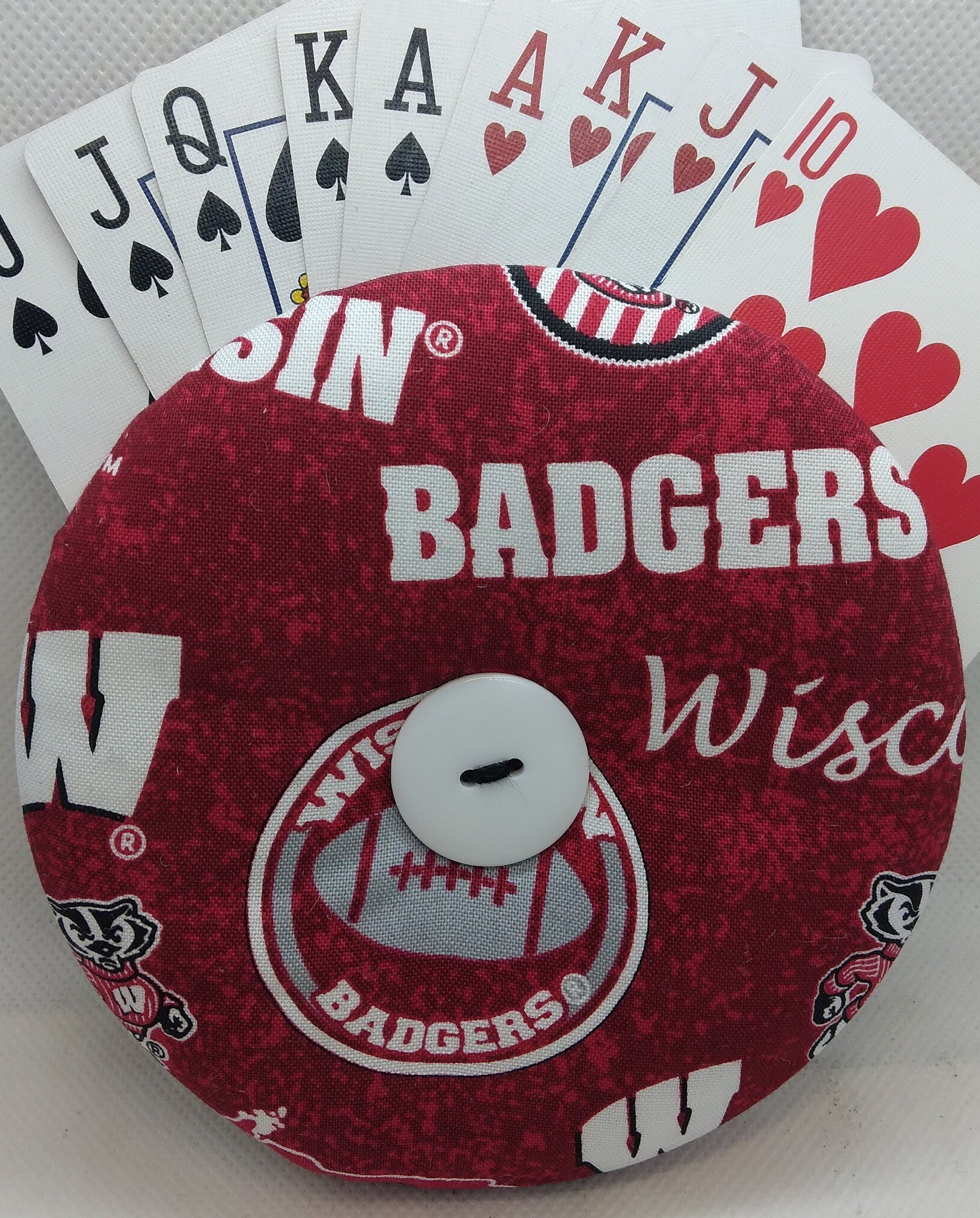 WI Badger Red Heavy Duty Playing Card Holder - Etsy