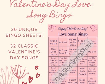 Valentine Bingo | Etsy