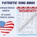 Patriotic Song Bingo - Etsy