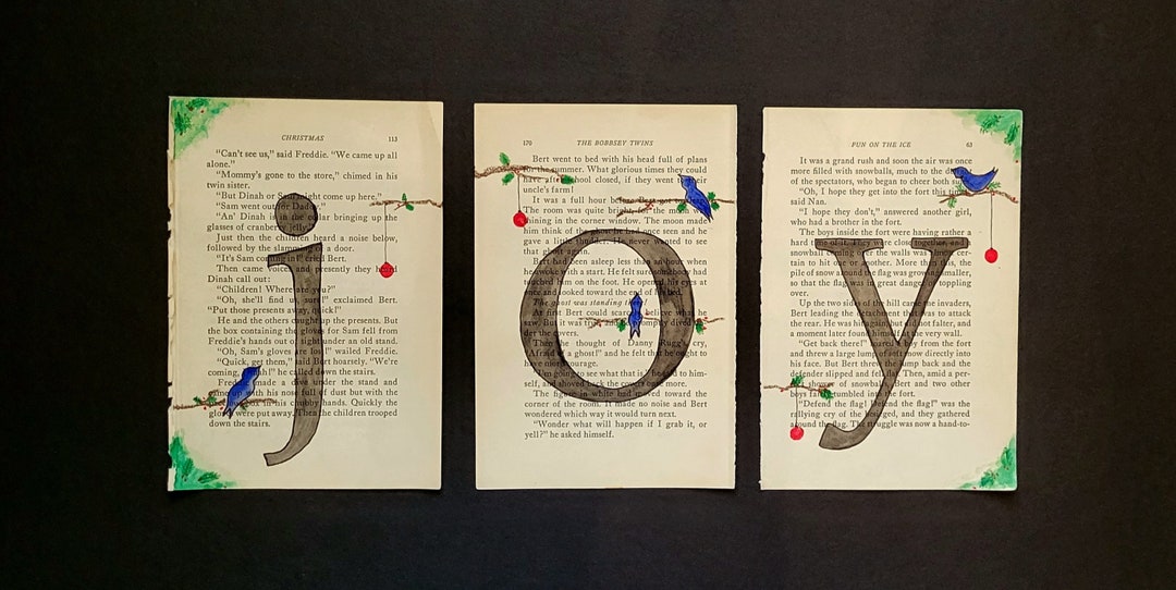 Vintage Storybook Page, Typewriter Script, Watercolor Bluebird ...