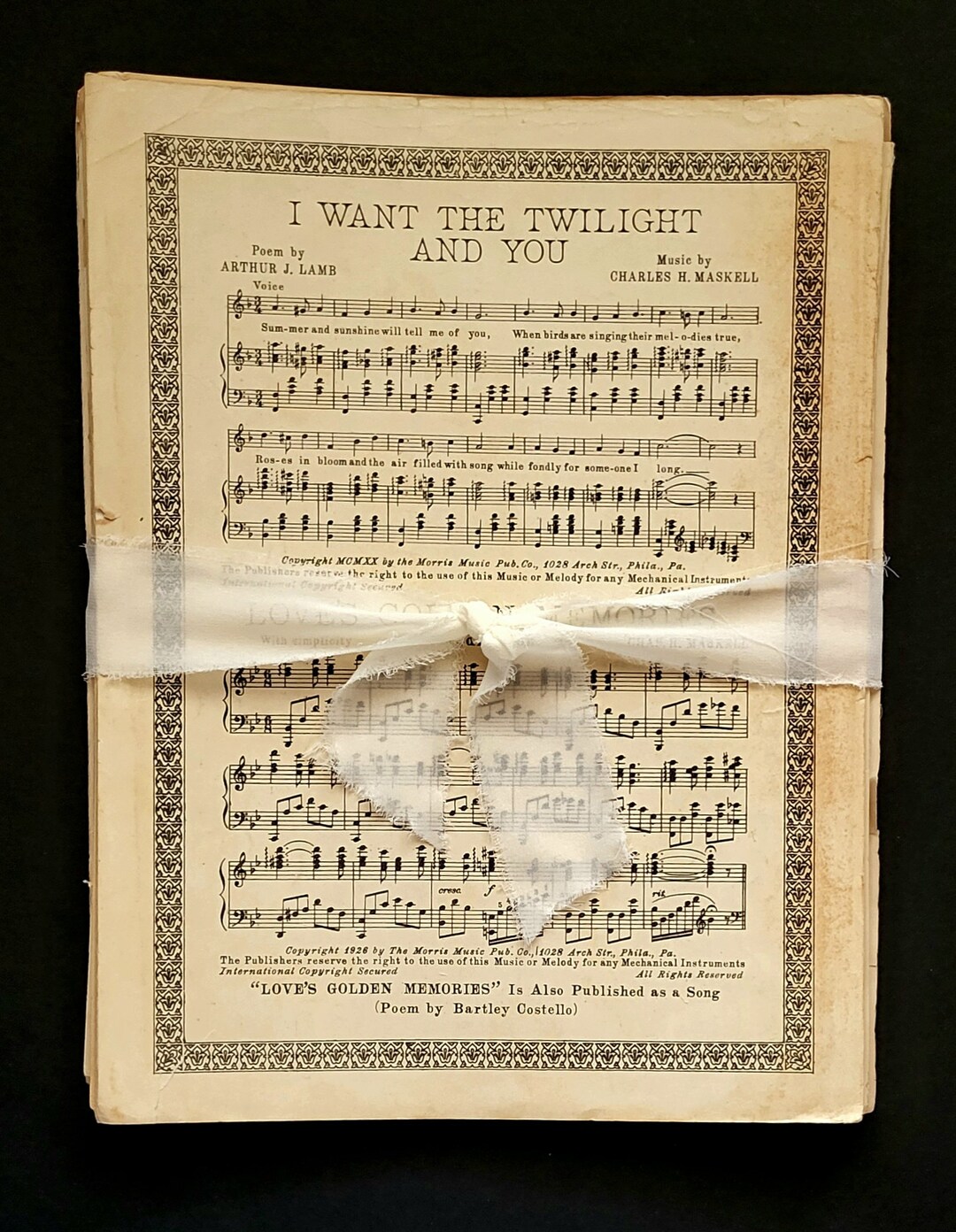 Vintage Music, Sheet Music, Antique Music Sheets, Wedding Decoration ...