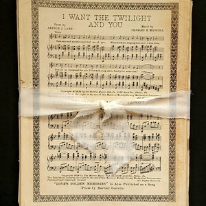Vintage Music, Sheet Music, Antique Music Sheets, Wedding Decoration ...