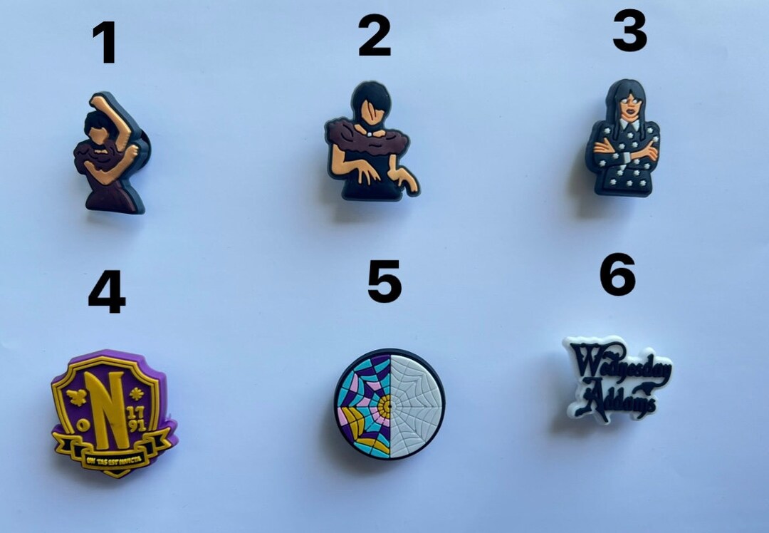 Wednesday Adams Croc Chharm - Etsy