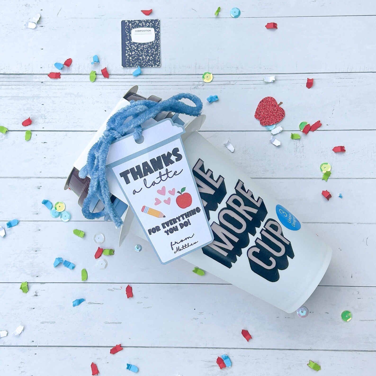 Printable Teacher Appreciation Latte Gift Tag, Coffee Gift for Teacher ...