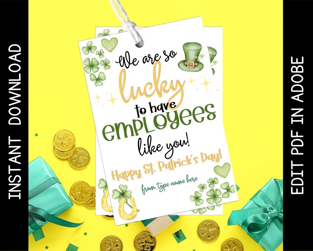 Printable St. Patrick's Day Tag for Employees, so Lucky to Have ...