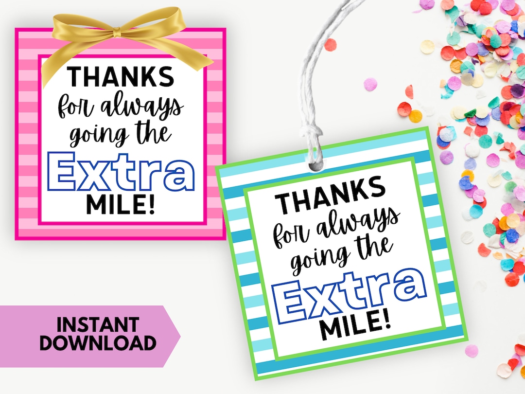 Extra Gum Gift Tag: Teacher Employee Appreciation (PDF Download) - Etsy
