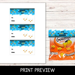 Goldfish Treat Bag Topper: O-fish-ally Summer Gift (PDF Download) - Etsy