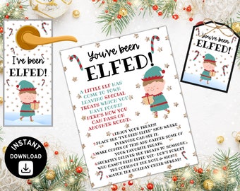 INSTANT DOWNLOAD Printable Christmas We've Been Elfed Sign - Etsy