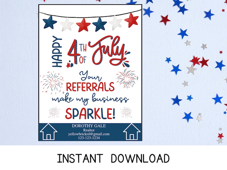 Printable Happy 4th of July Client Appreciation Tags - Etsy