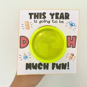 Printable Play-doh Student Gift Tag, Back to School, First Day of ...