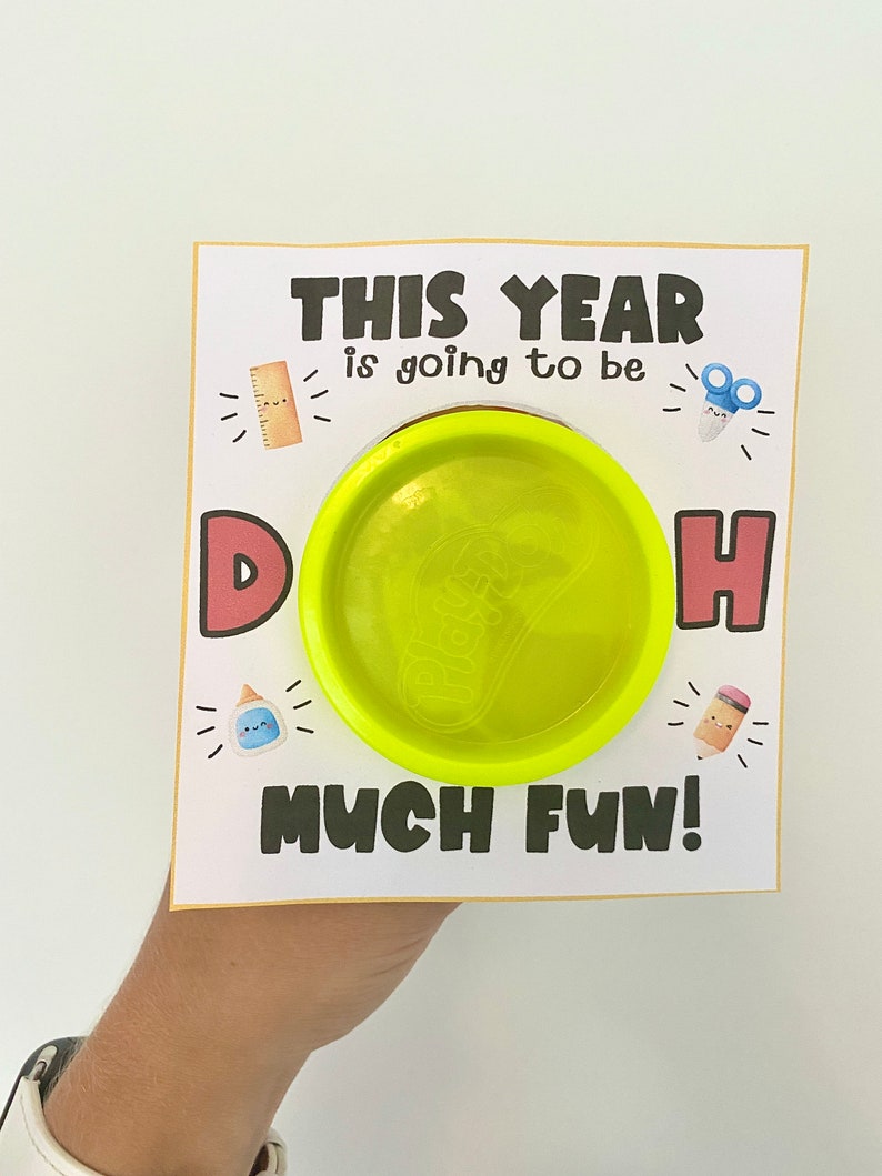 Play-doh Gift Tag: Back to School Student Gift (PDF Download) - Etsy