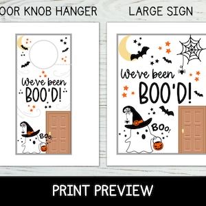 You've Been Booed Halloween Kit: Printable Door Hanger, Gift Tags ...