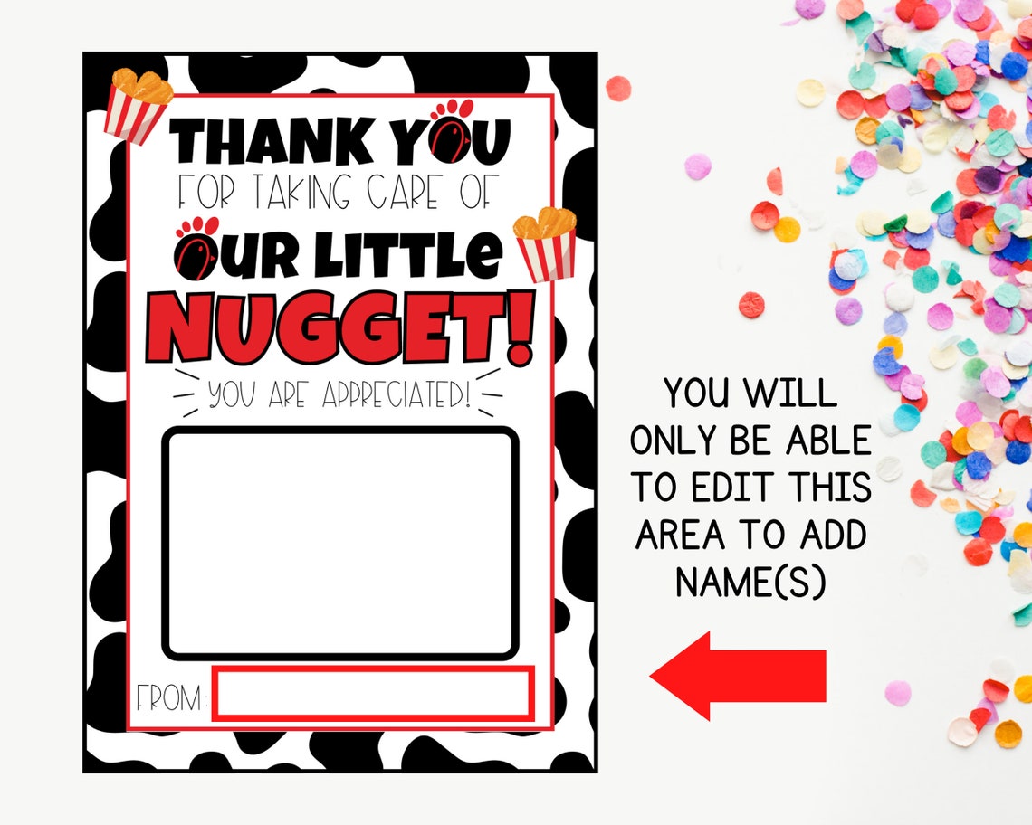 Teacher Appreciation Gift Card Holder: Chick-fil-a Printable (editable ...