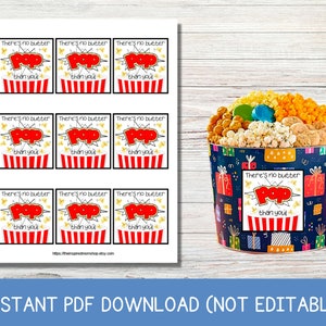 Printable Father's Day Pop Tags, No Butter Pop Than You, Popcorn Gift ...