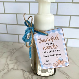 Printable Thanksgiving Teacher Gift Tag, Hand Soap Label (instant ...