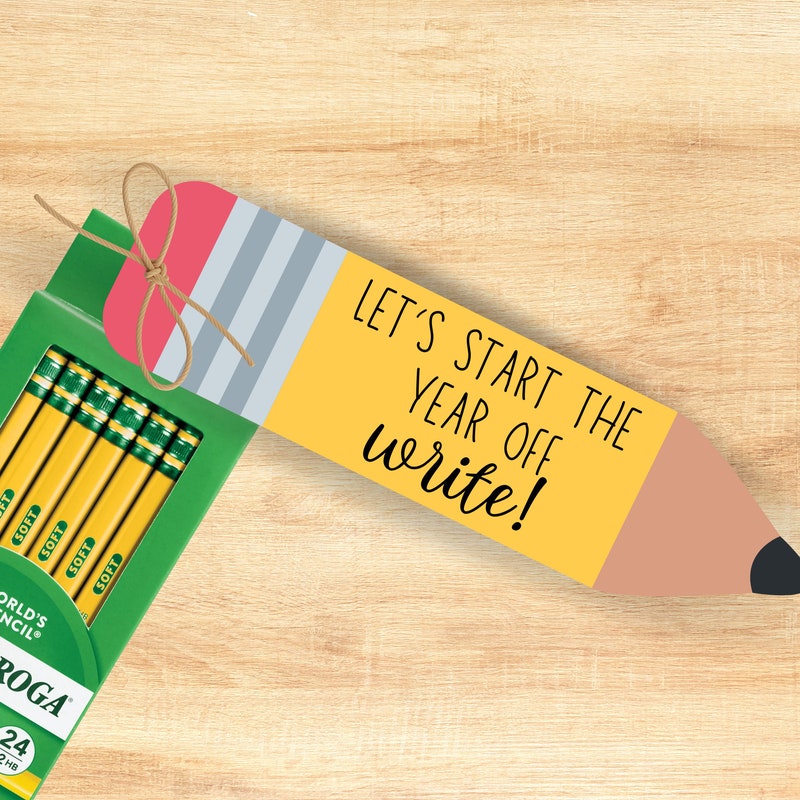 Pencil Printable Tag - Etsy