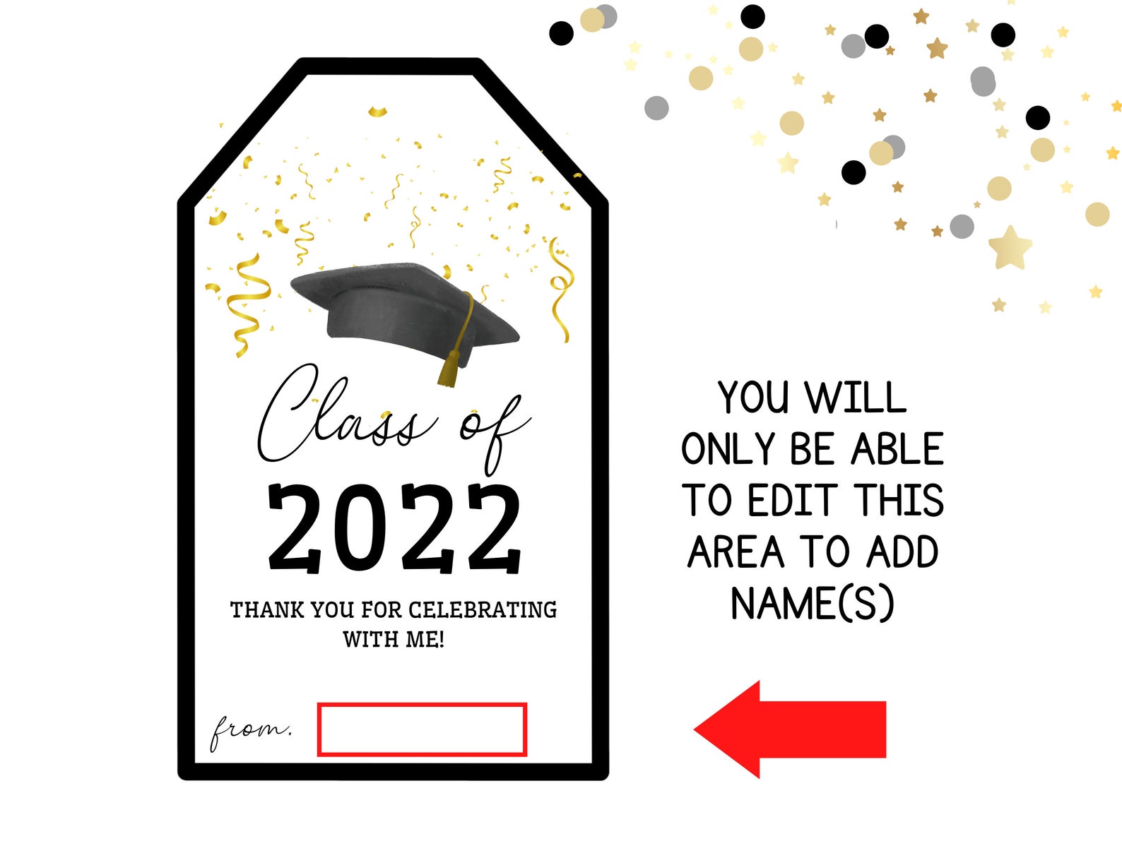 Printable Graduation Gift Tags High School College - Etsy
