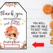 Printable Out Little Pumpkin Thank You Tags Favor Tags - Etsy