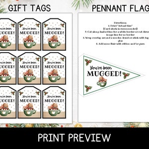You've Been Mugged Christmas Kit: Printable Gift Tags (instant Download ...