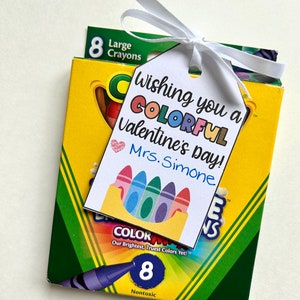 Printable Crayon Valentine's Day Tags, Have a Colorful Valentine's Day ...