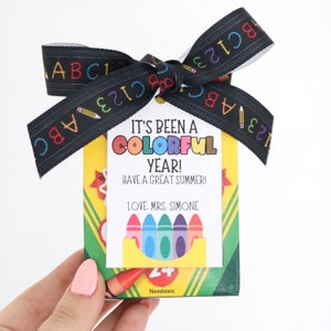 Printable End of the School Year Crayon Gift Tag for Students or Class ...
