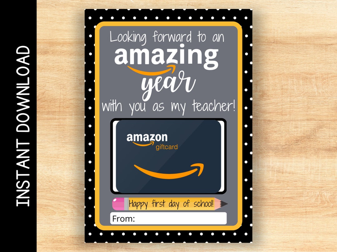 Printable Amazon Gift Card Holder for Teacher, Looking Forward to an ...
