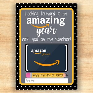 Printable Amazon Gift Card Holder for Teacher, Looking Forward to an ...