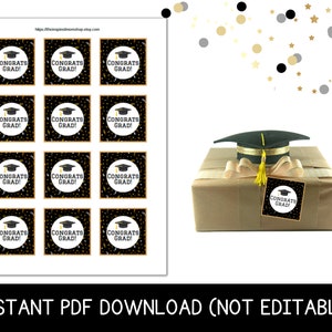 Printable Graduation Gift Tags | Congrats Grad | High School, College ...
