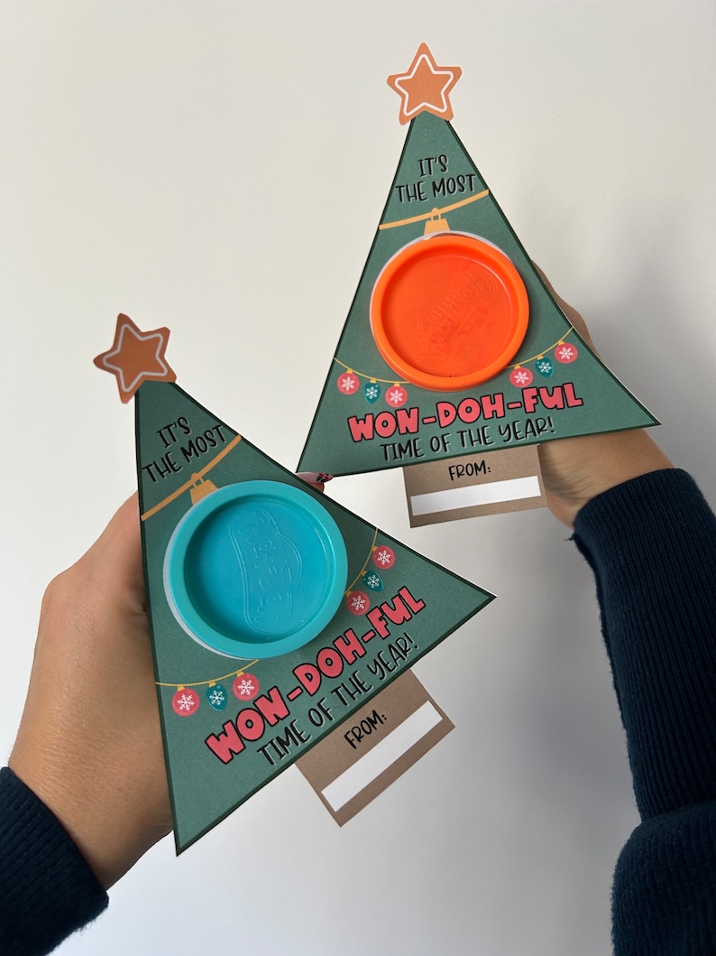 Christmas Tree Play-doh Gift Tag: Student Classroom Gift (instant ...