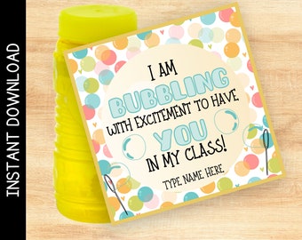 Back to School Bubbles Instant Download Student Gift - Etsy