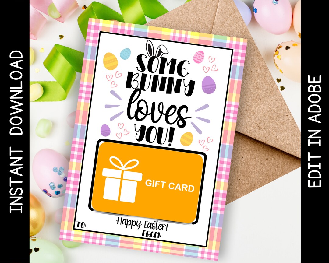 Printable Easter Gift Card Holder for Teacher, Friend or Family ...