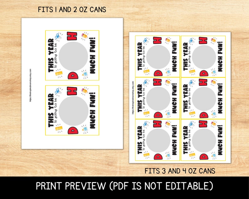 Play-doh Gift Tag: Back to School Student Gift (PDF Download) - Etsy