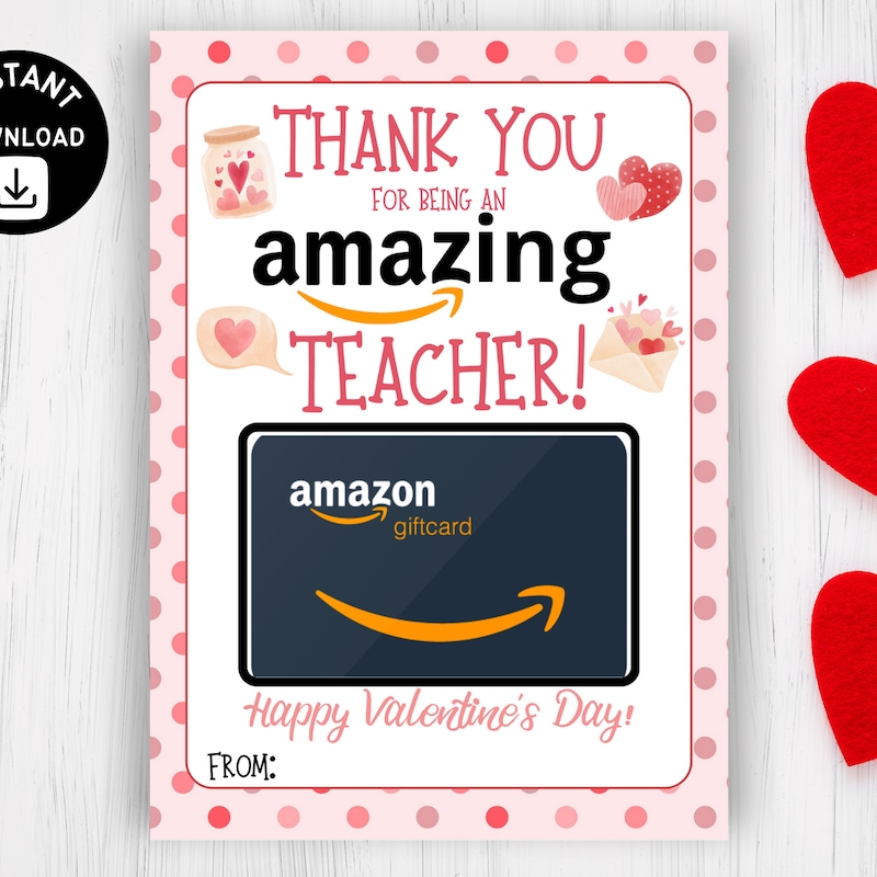 Teacher Valentine Card - Etsy