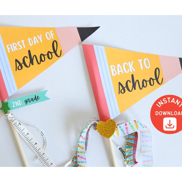 School Pennant - Etsy