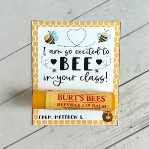 Printable Bee Teacher Gift Card, End of Year, Lip Balm Tag (instant ...