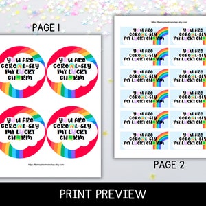 St. Patrick's Day Lucky Charms Printable Gift Tags, Editable Lucky ...