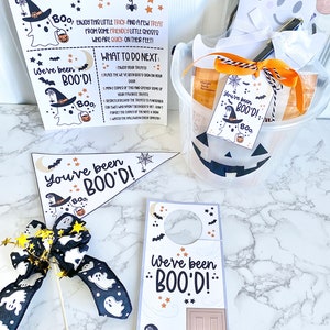 You've Been Booed Halloween Kit: Printable Door Hanger, Gift Tags ...